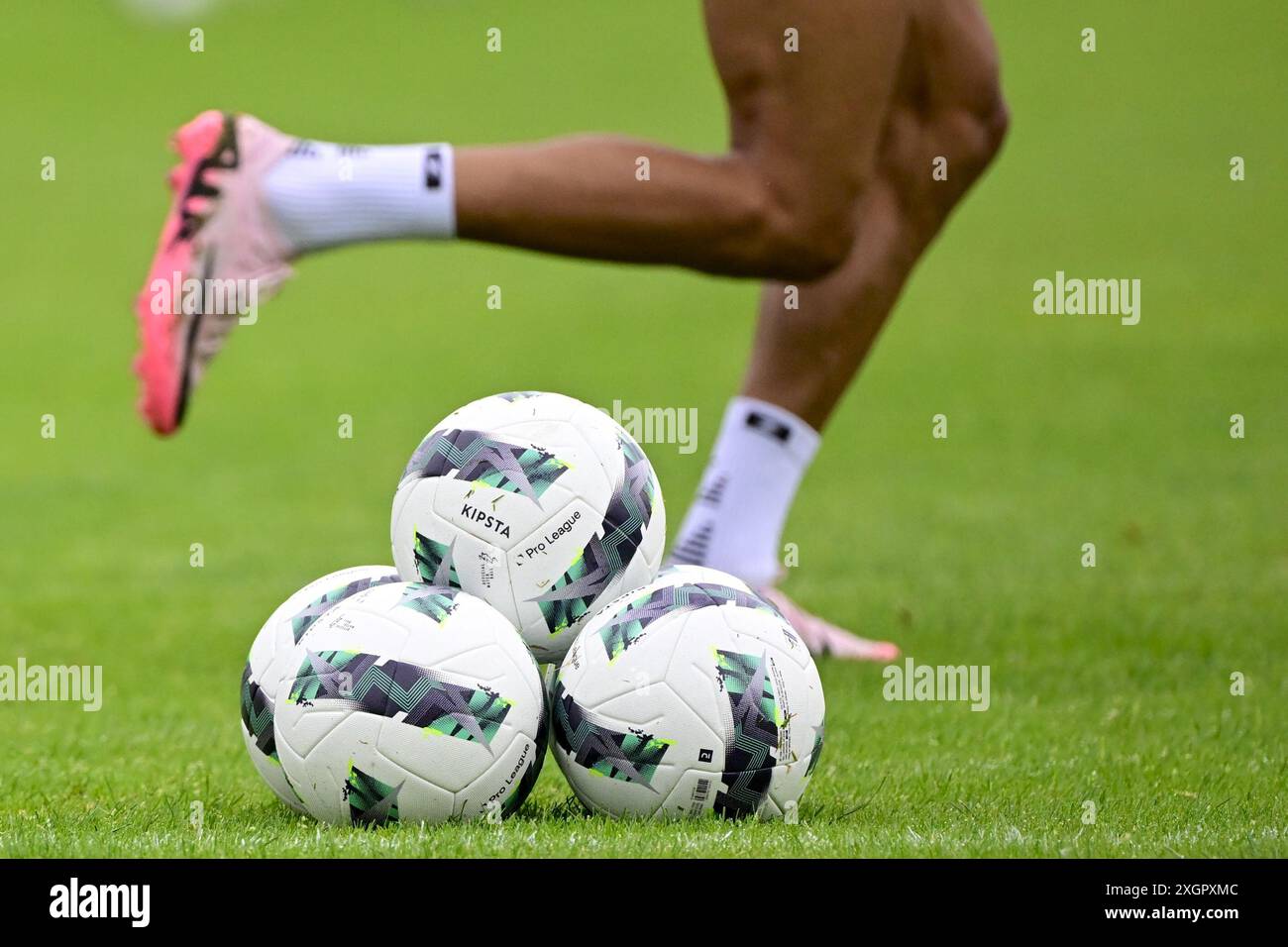 the morning training during the summer training camp of Belgian first ...