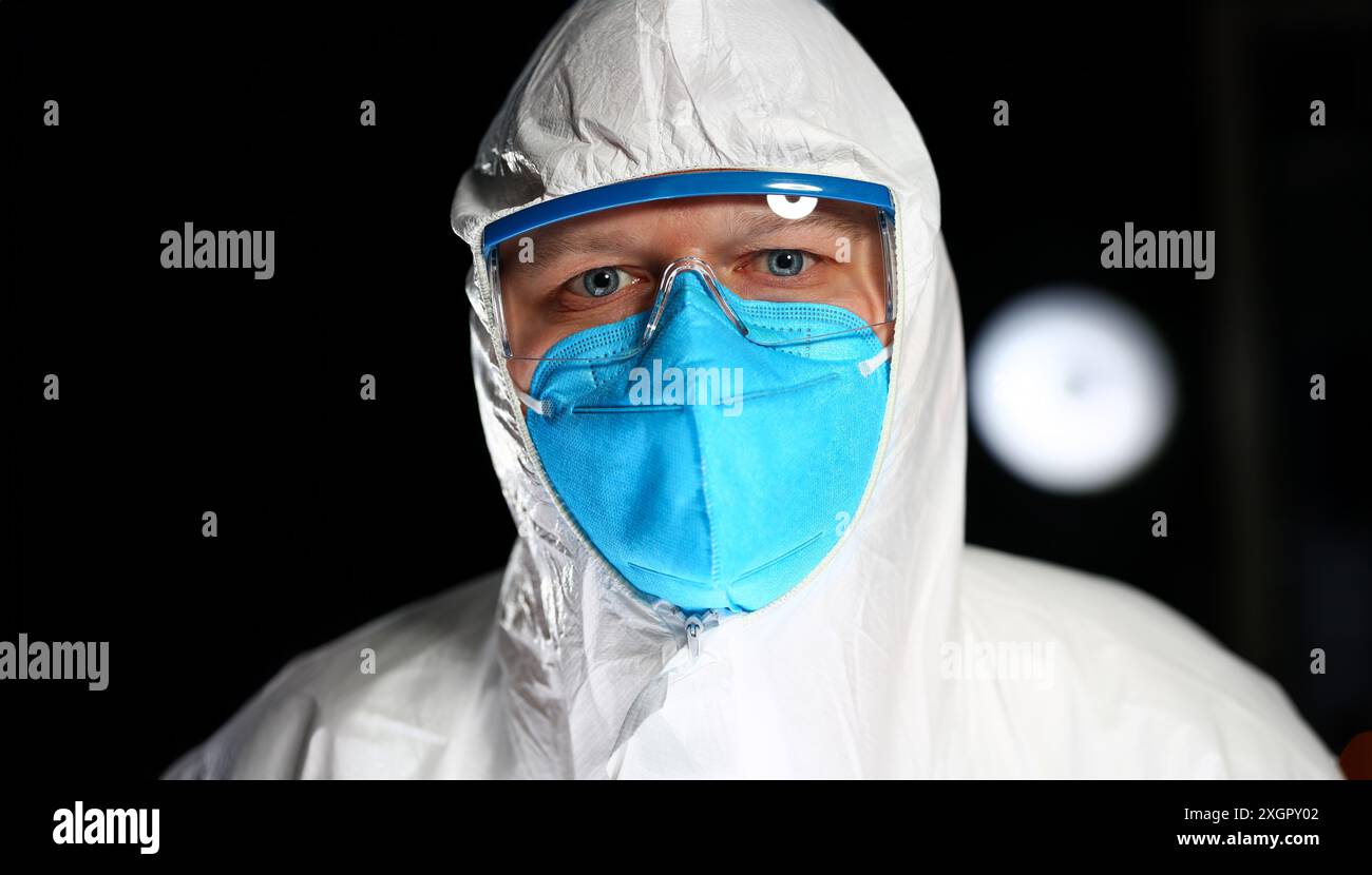 Male scientist researcher wearing blue hi-res stock photography and ...
