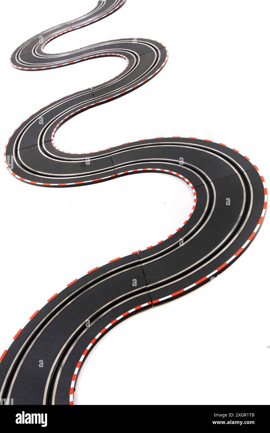 toy car racing track isolated on the white background Stock Photo - Alamy