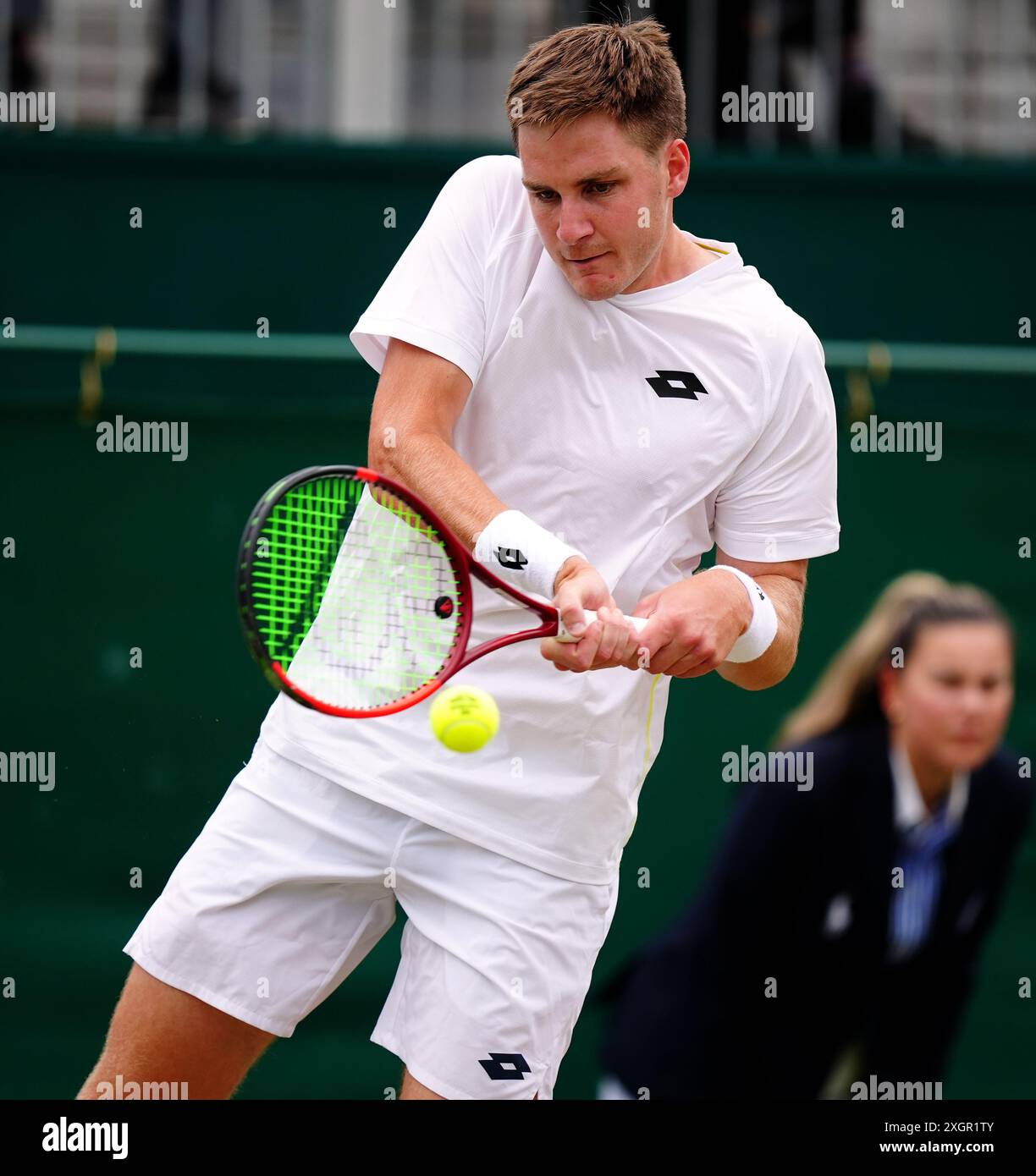 Henry Patten during their doubles match on day ten of the 2024 ...