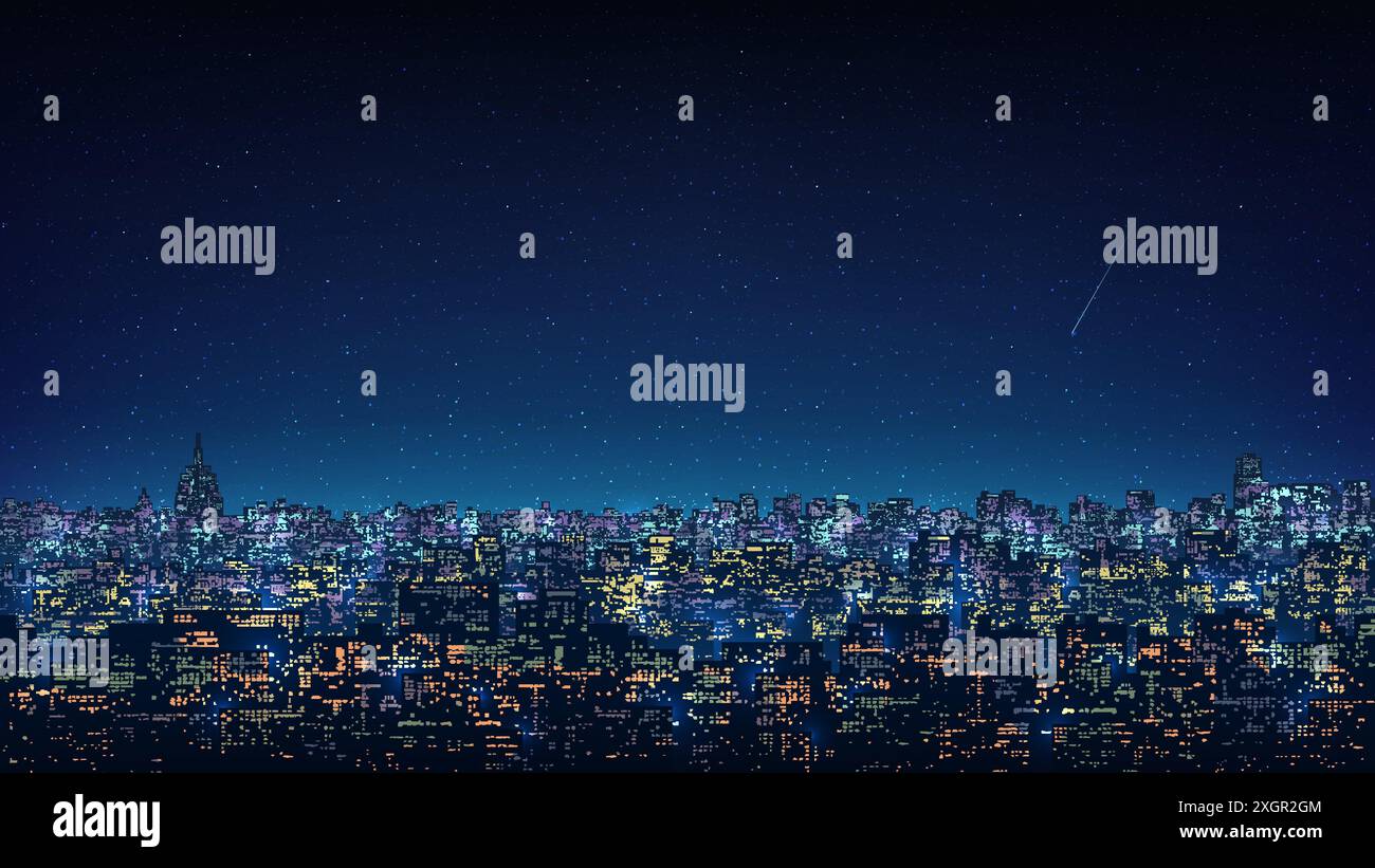 Nighttime Cityscape Background