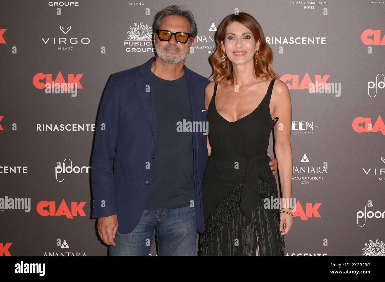 Mauro Graiani mit Ehefrau Milena Miconi bei der Verleihung der Ciak d ...