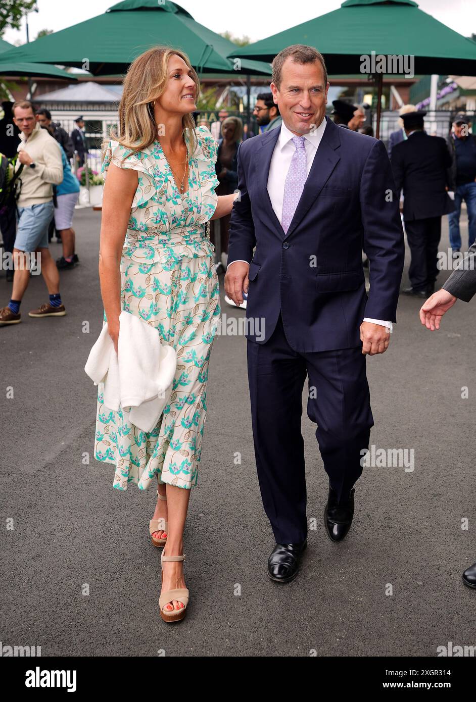 Peter Phillips and Harriet Sperling arrive on day ten of the 2024 ...