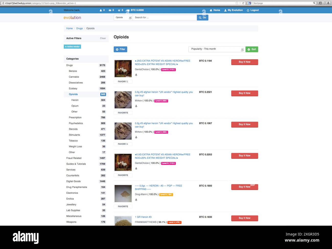 Screen grabs from black market market places on the Dark Net that sell ...