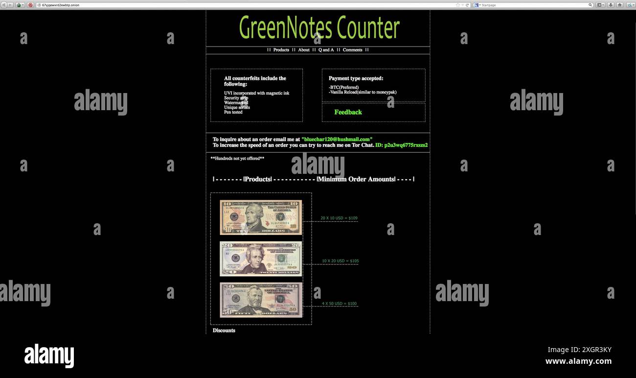 Screen grabs from black market market places on the Dark Net that sell ...