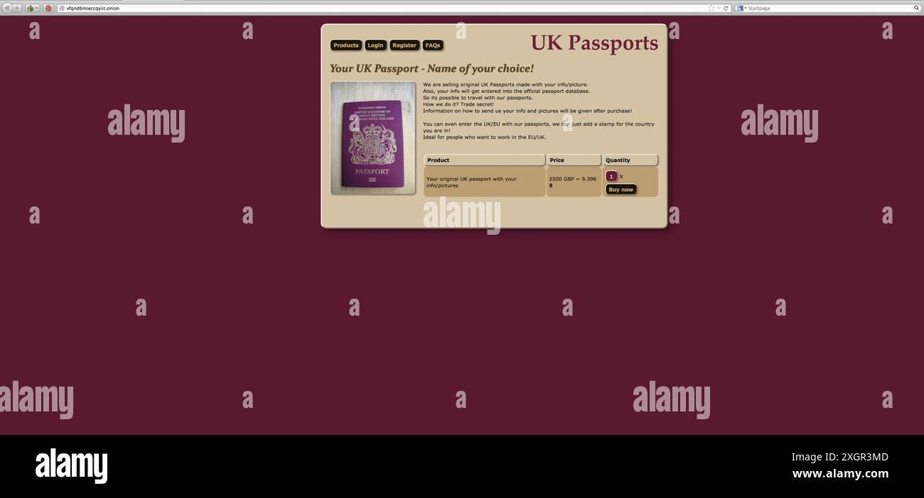 Screen grabs from black market marketplaces on the Dark Net that sell ...