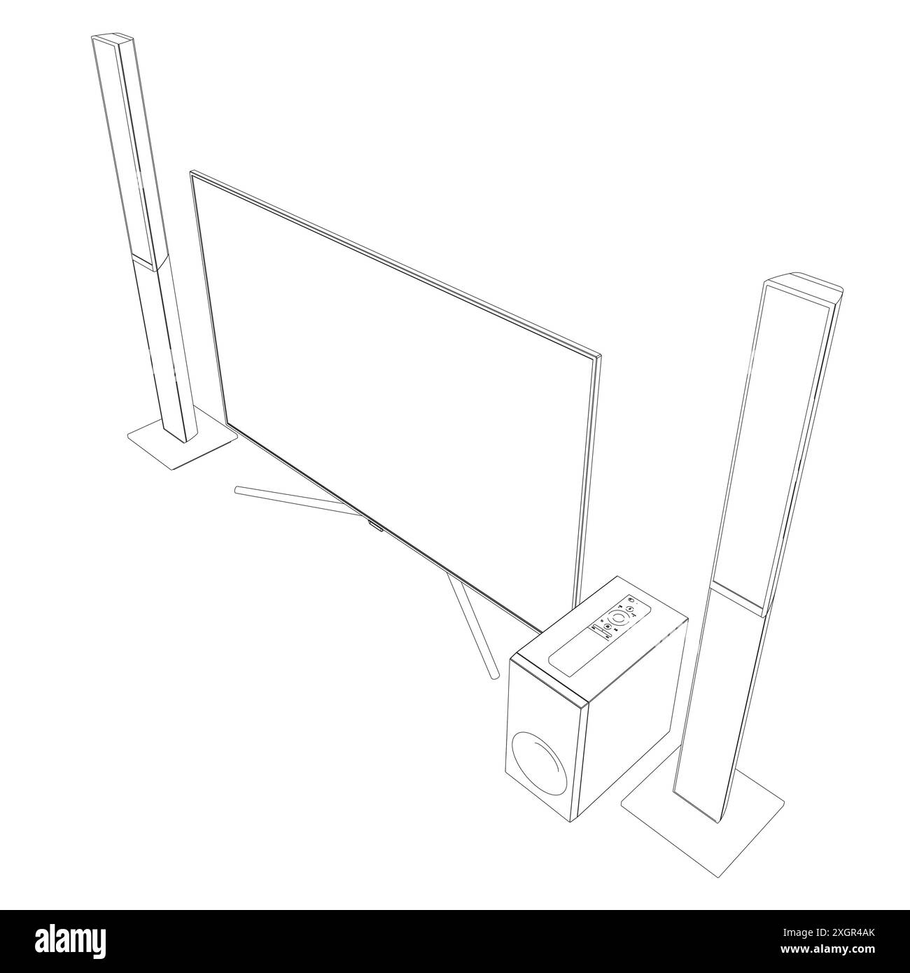 Contour TV home theater with sound speaker design. Speakers and ...