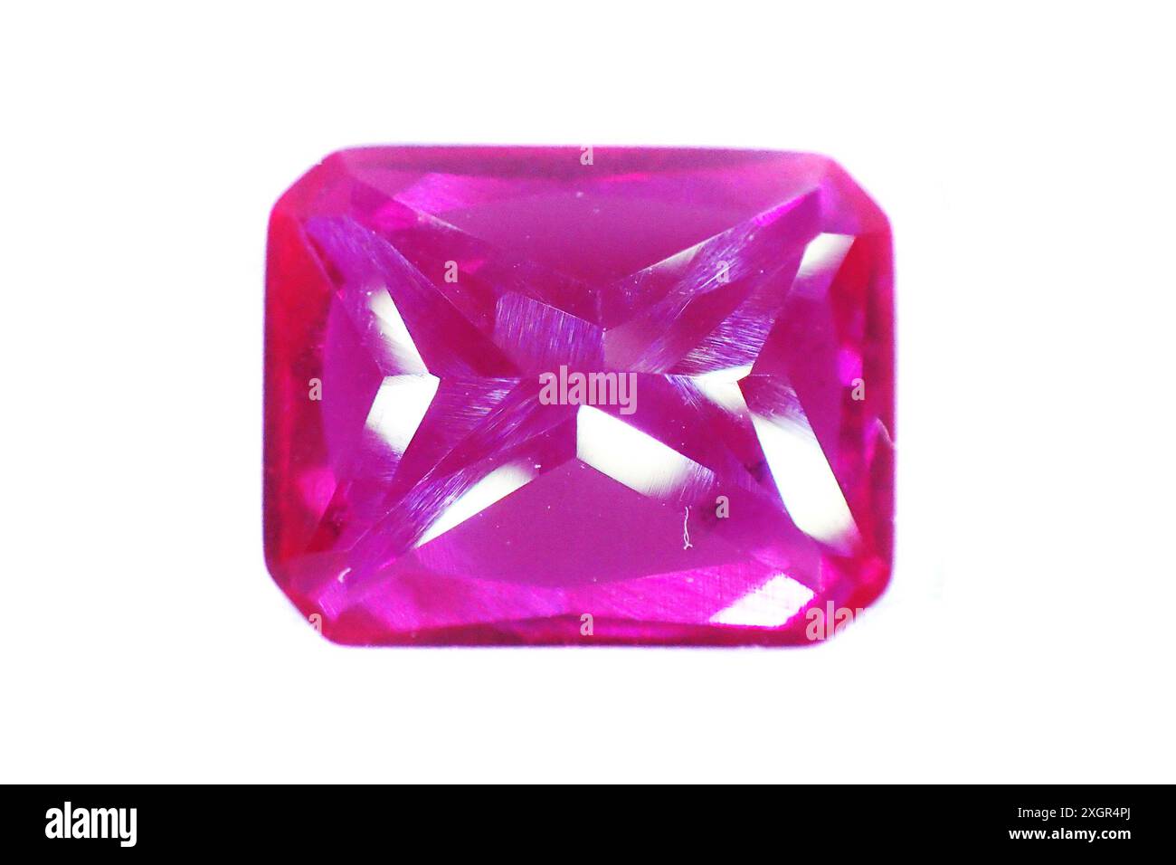 red ruby mineral gem isolated on the white background Stock Photo - Alamy