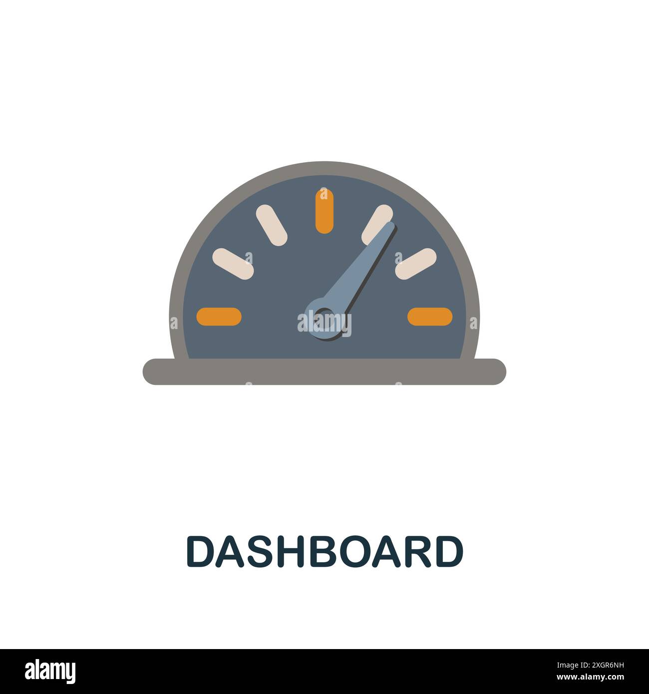 Dashboard flat icon. Colored sign from machine learning collection ...