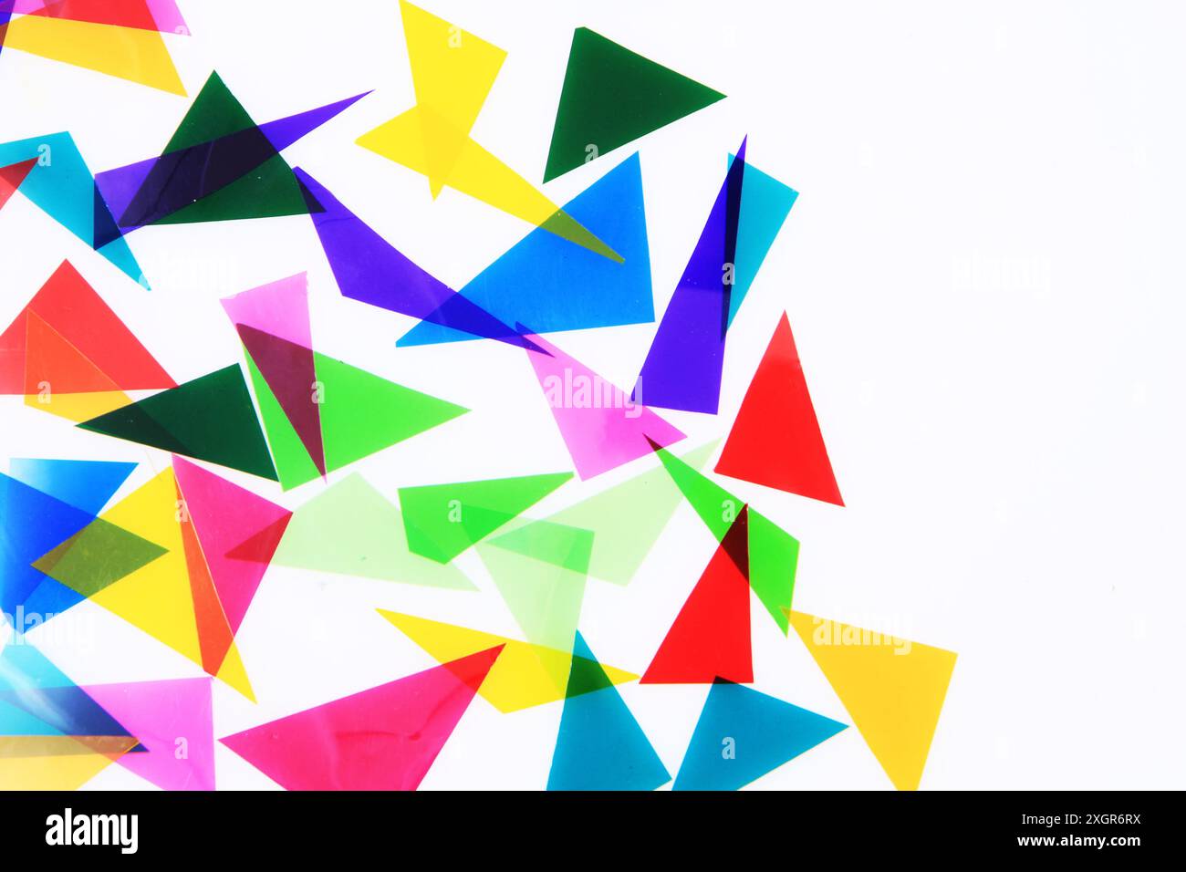 color plastic triangle texture as very nice background Stock Photo - Alamy