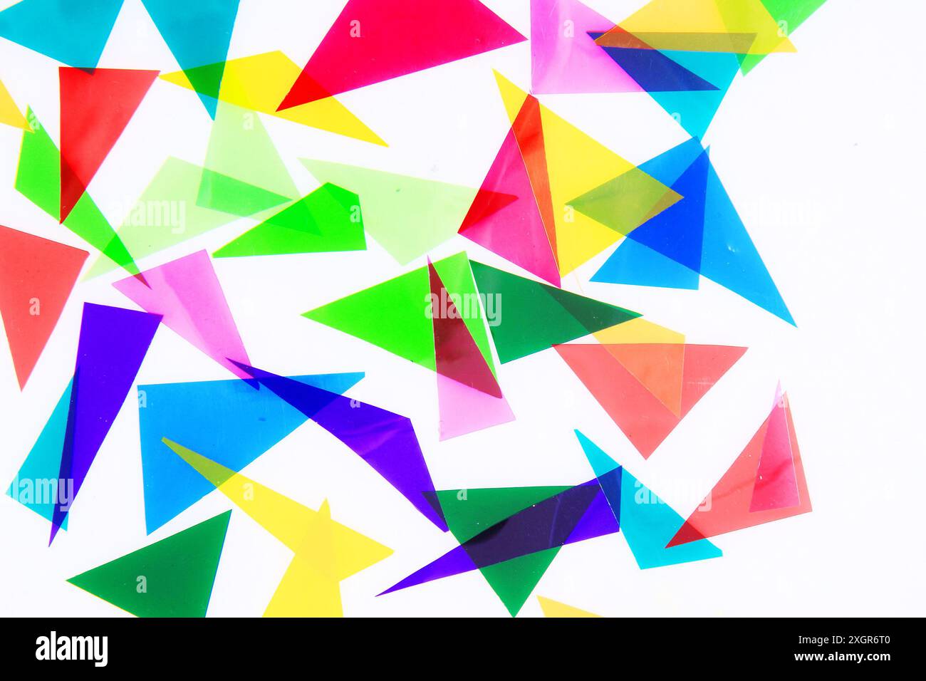 color plastic triangle texture as very nice background Stock Photo - Alamy