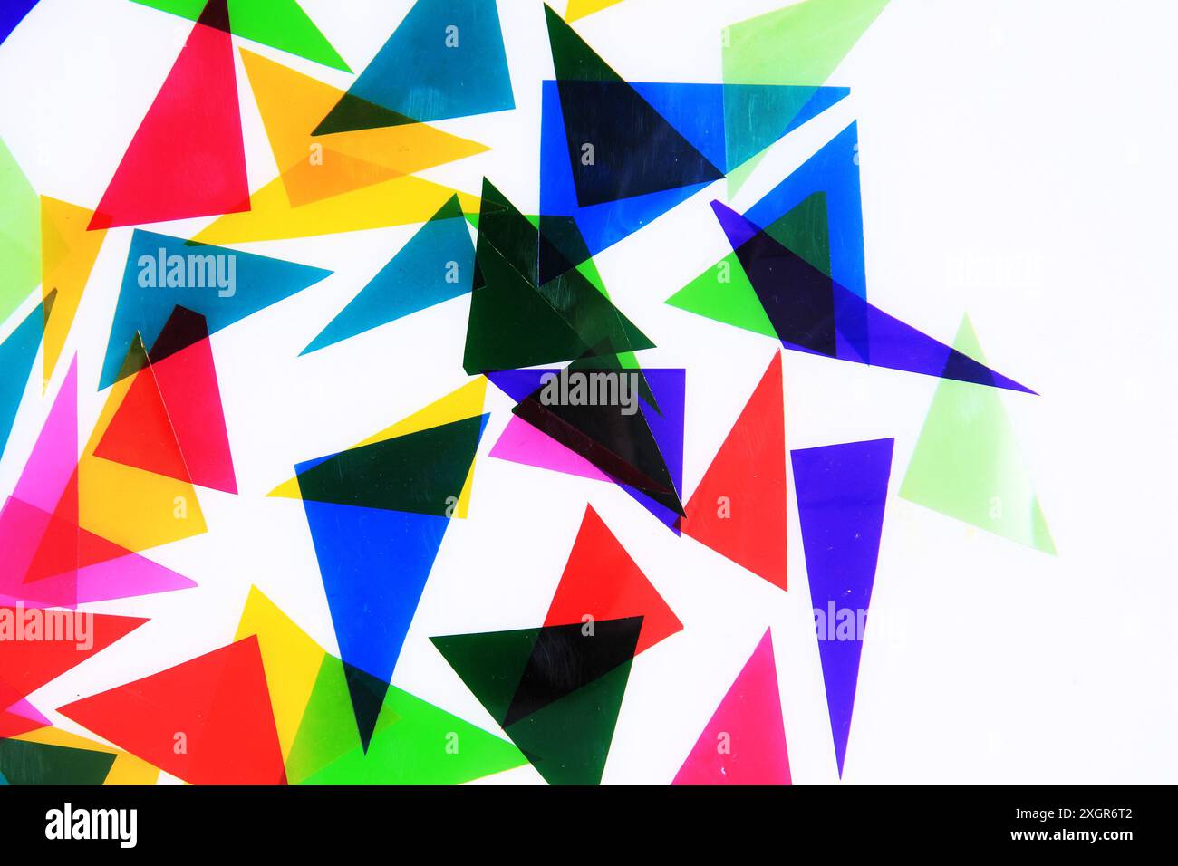 color plastic triangle texture as very nice background Stock Photo - Alamy