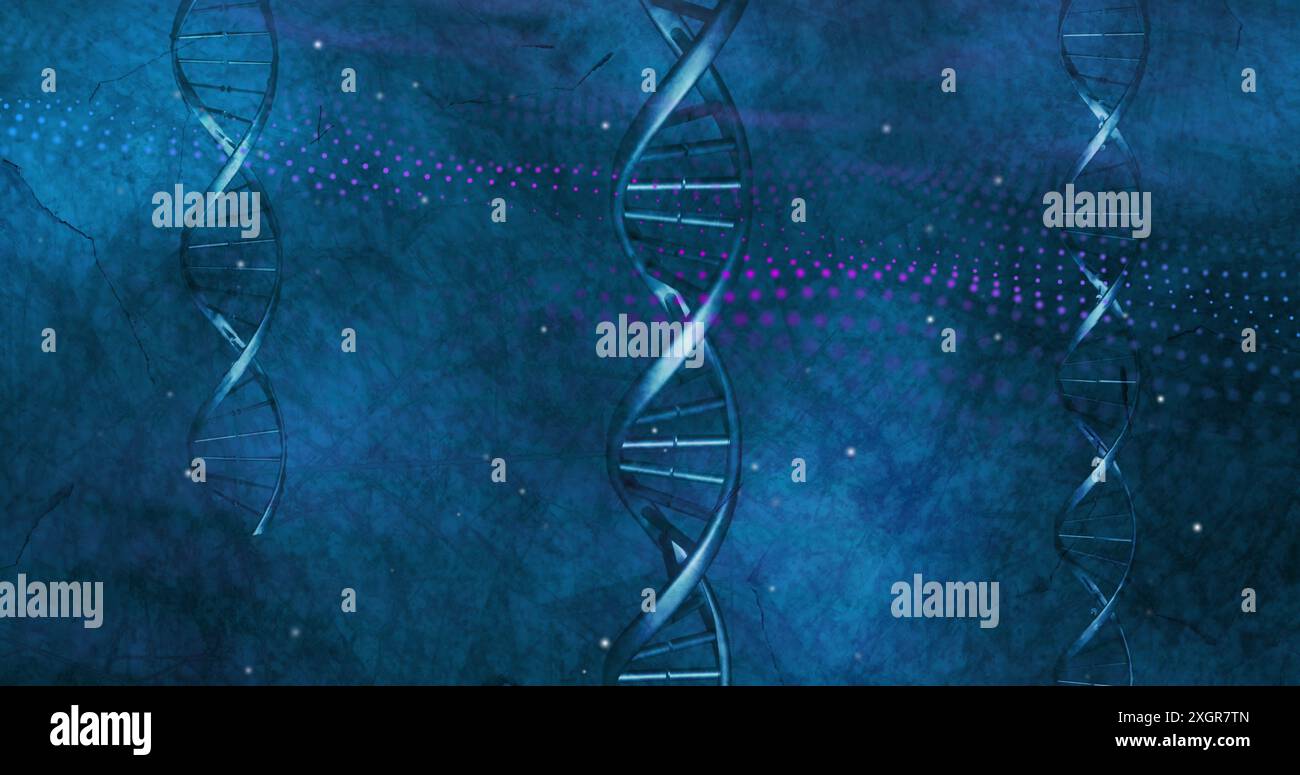 Animation dna strands over shapes hi-res stock photography and images ...