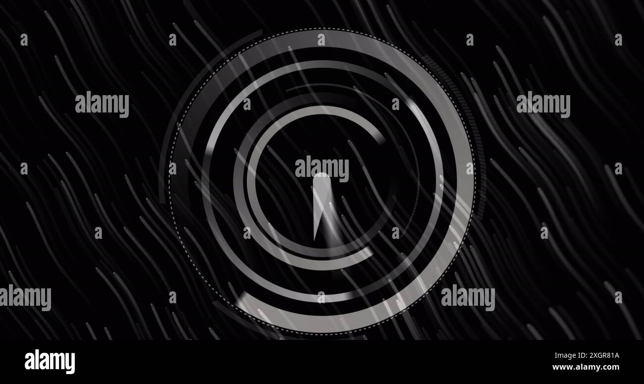 Image of clock moving over light trails. Global business and digital ...