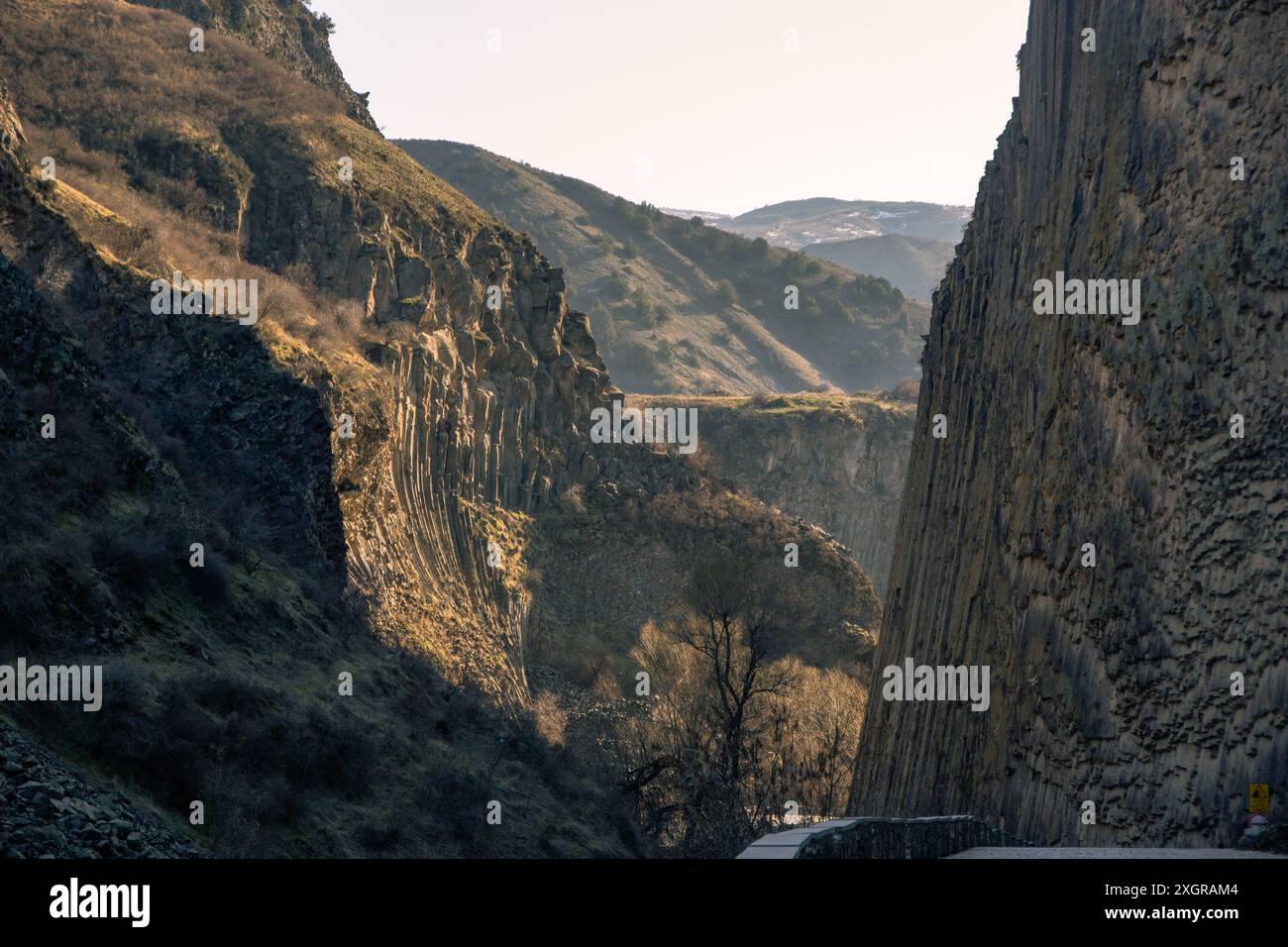Symphony of stones in Armenia, basalt columns Stock Photo - Alamy