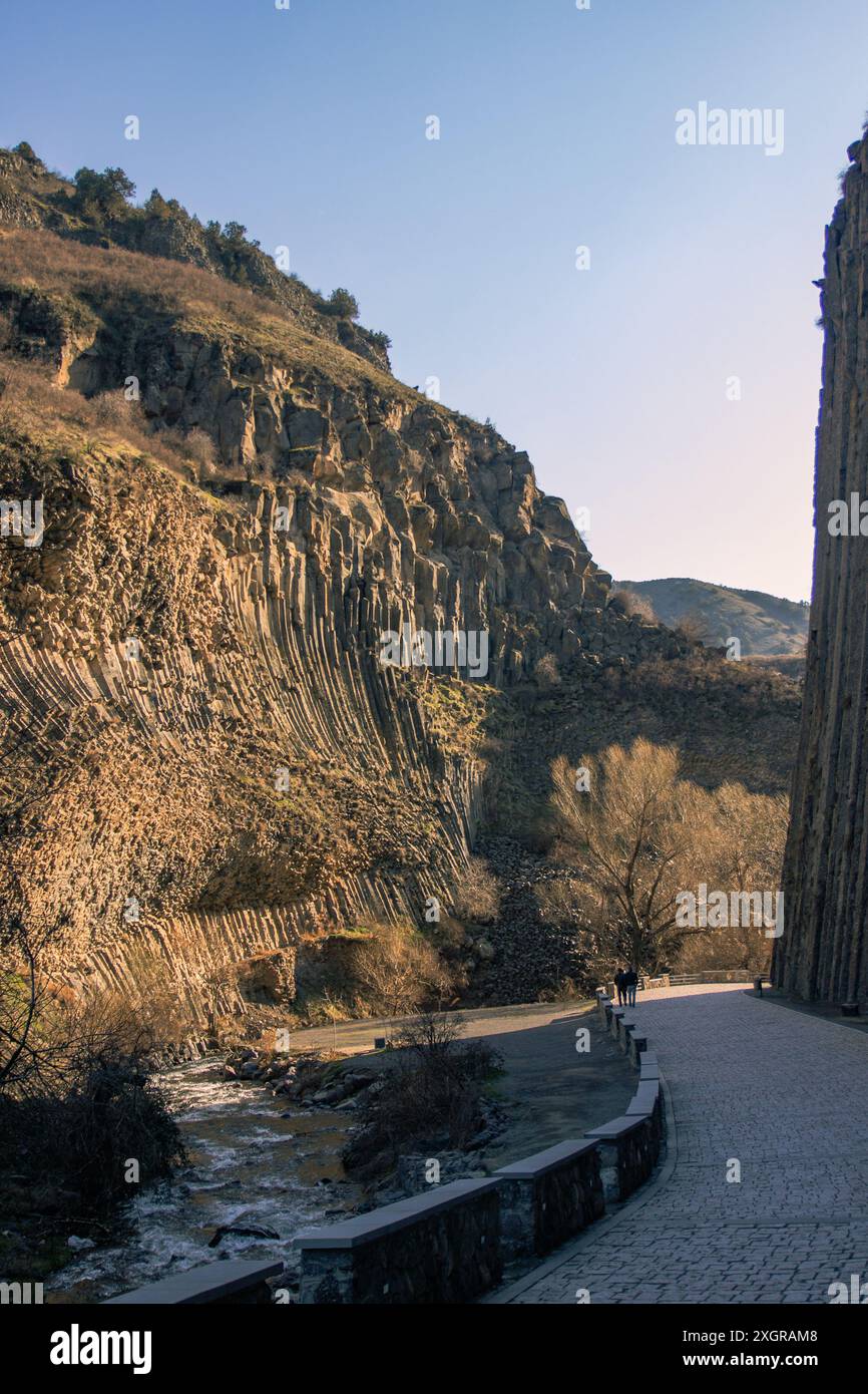 Symphony of stones in Armenia, basalt columns Stock Photo - Alamy