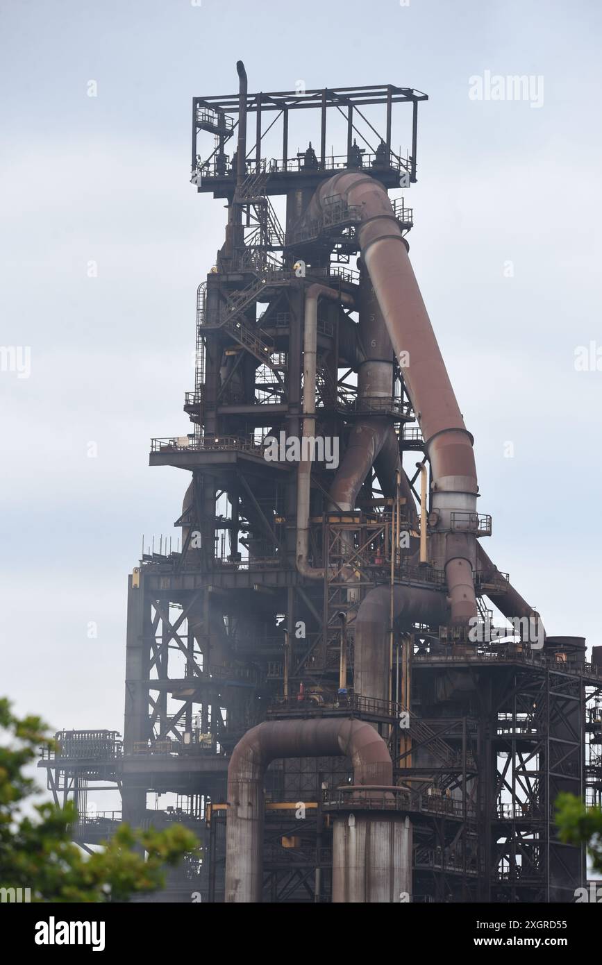 Pictures show Tata Steel works, Port Talbot, one remaining blast ...