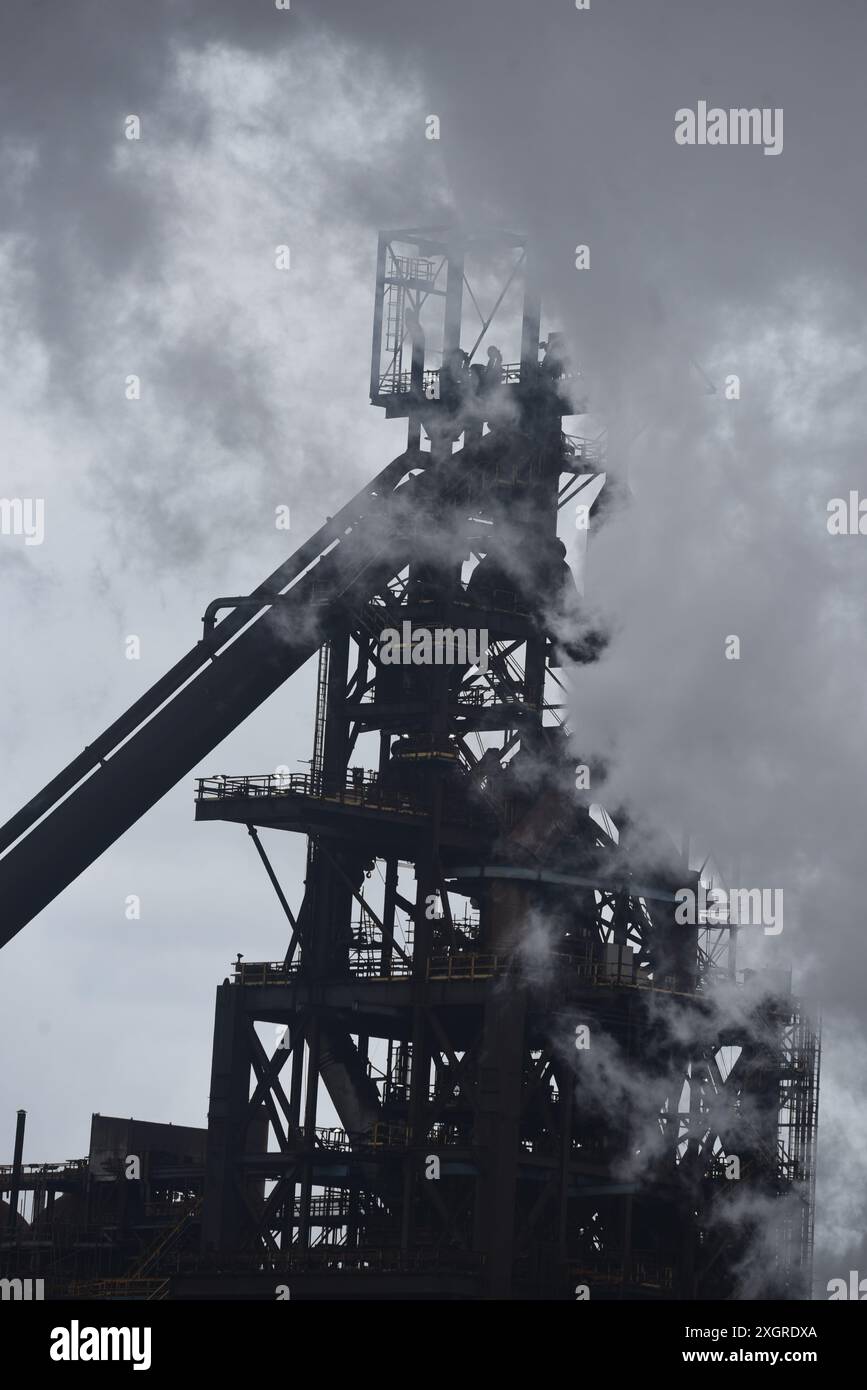 Pictures show Tata Steel works, Port Talbot, one remaining blast ...