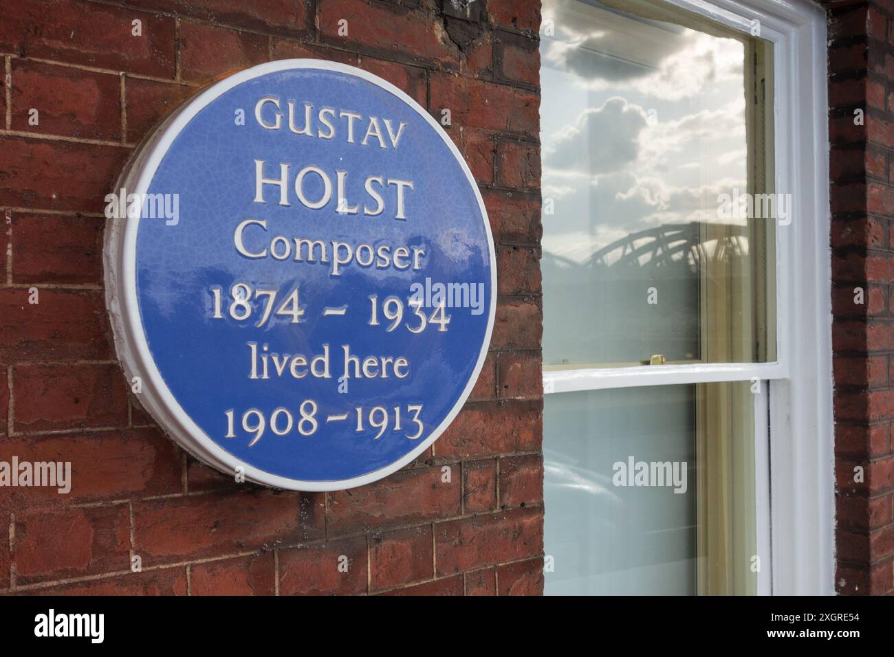 Blue plaque for composer Gustav Holst on the Terrace, Barnes London ...