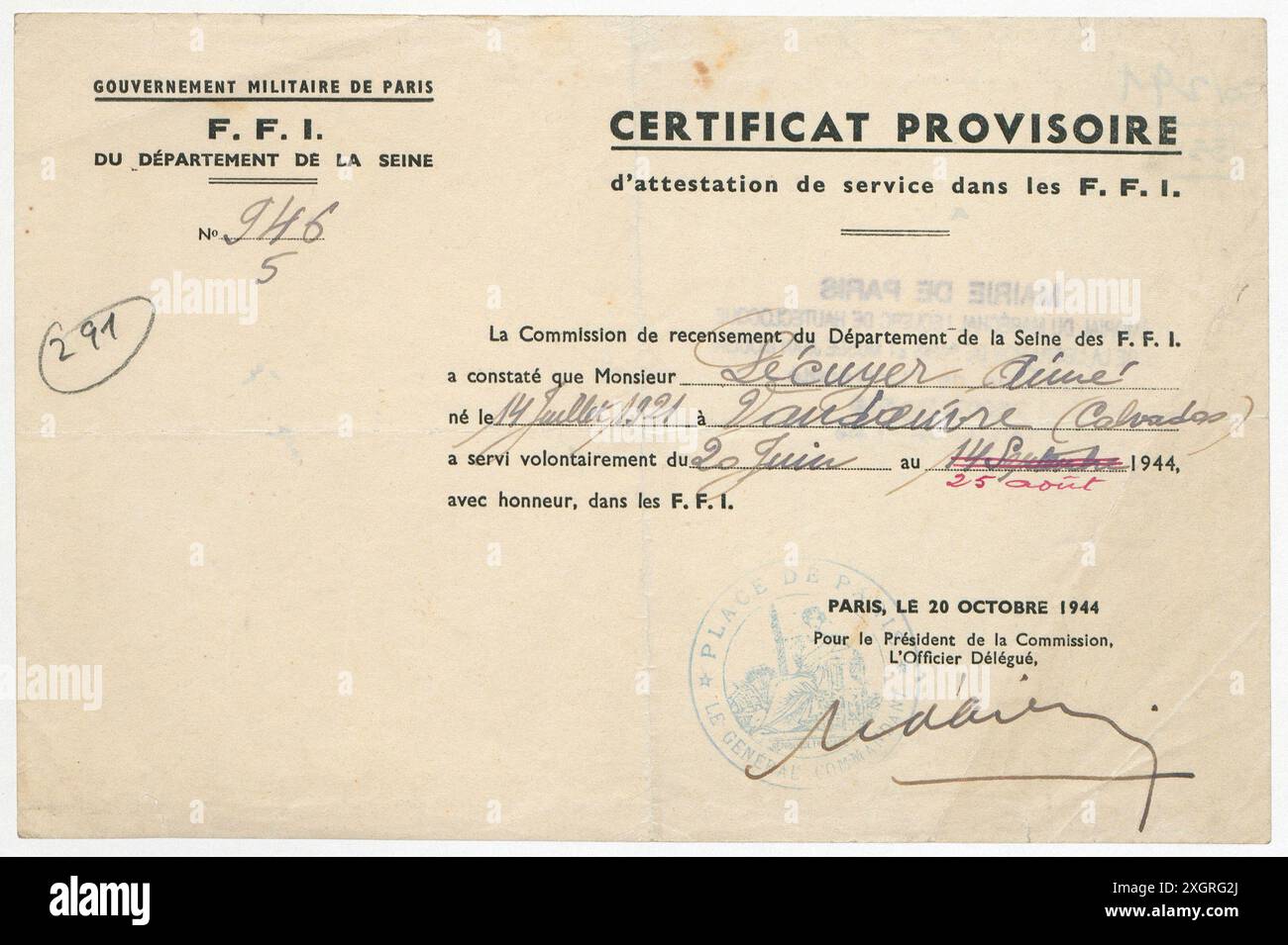 Forces francaises de linterieur hi-res stock photography and images - Alamy