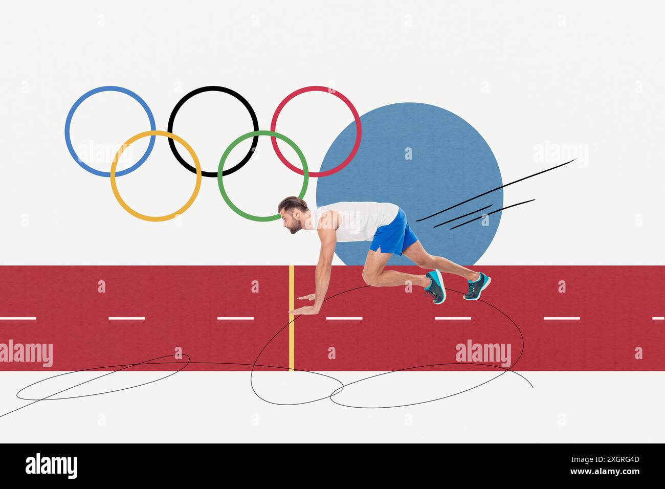 Collage of world international symbol olympic games paris france summer ...