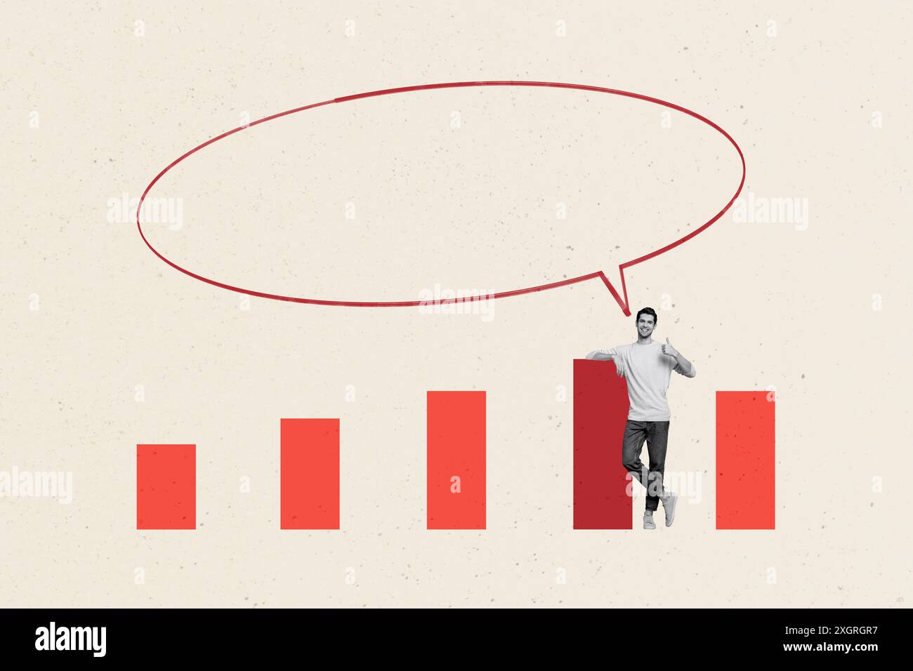 Composite trend artwork sketch image photo collage of business stats ...