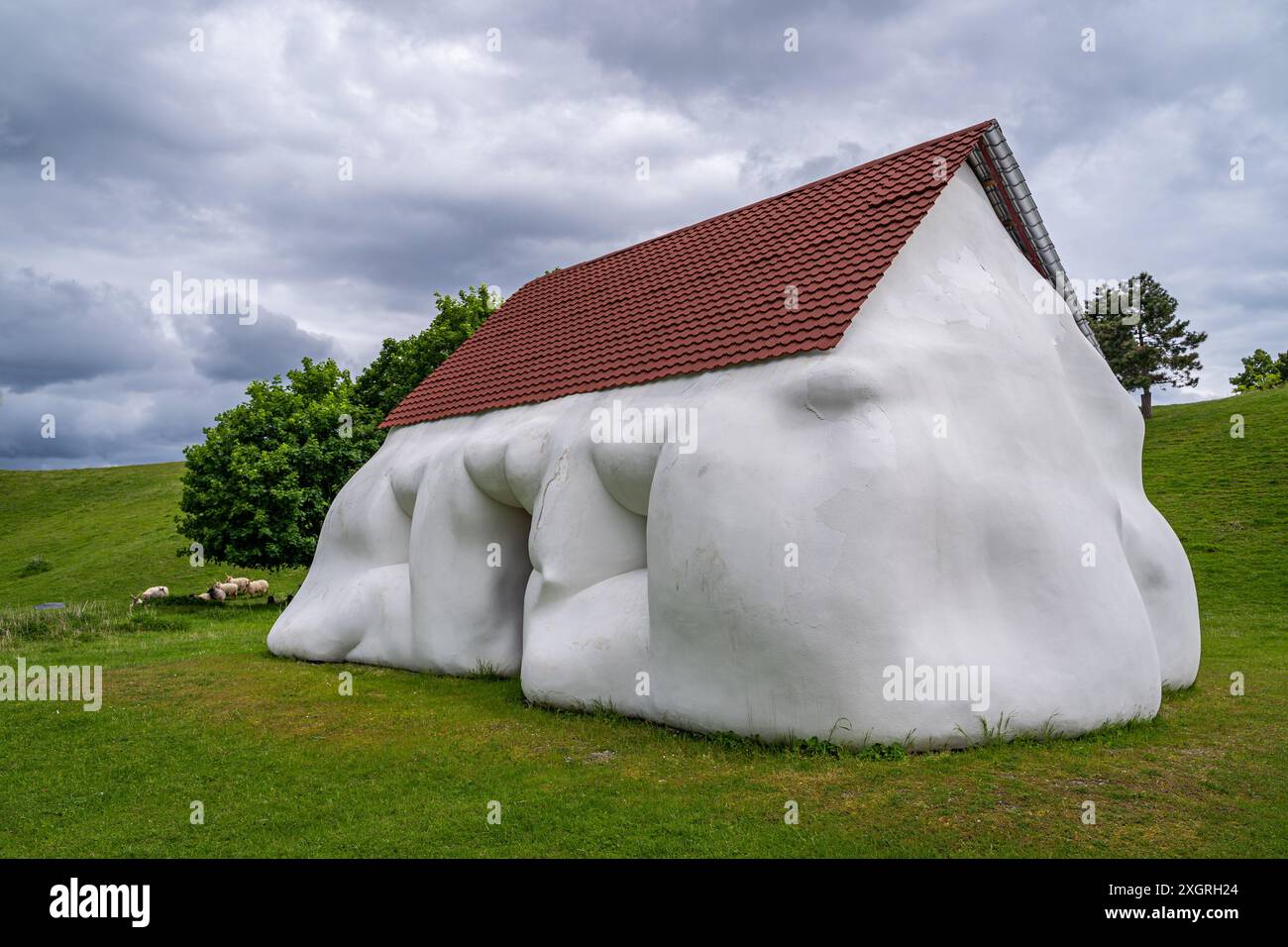 Artwork by the Austrian artist Erwin Wurm in his studio at Schloss ...