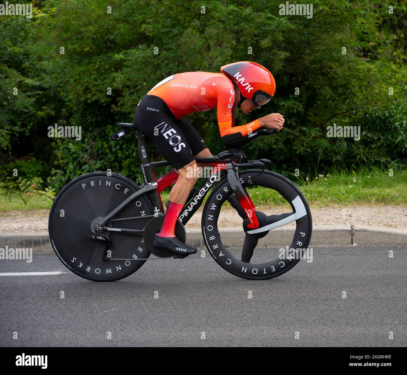 Tom Pidcock, Ineos Grenadiers, 2024 Tour de france stage 7 timetrial ...