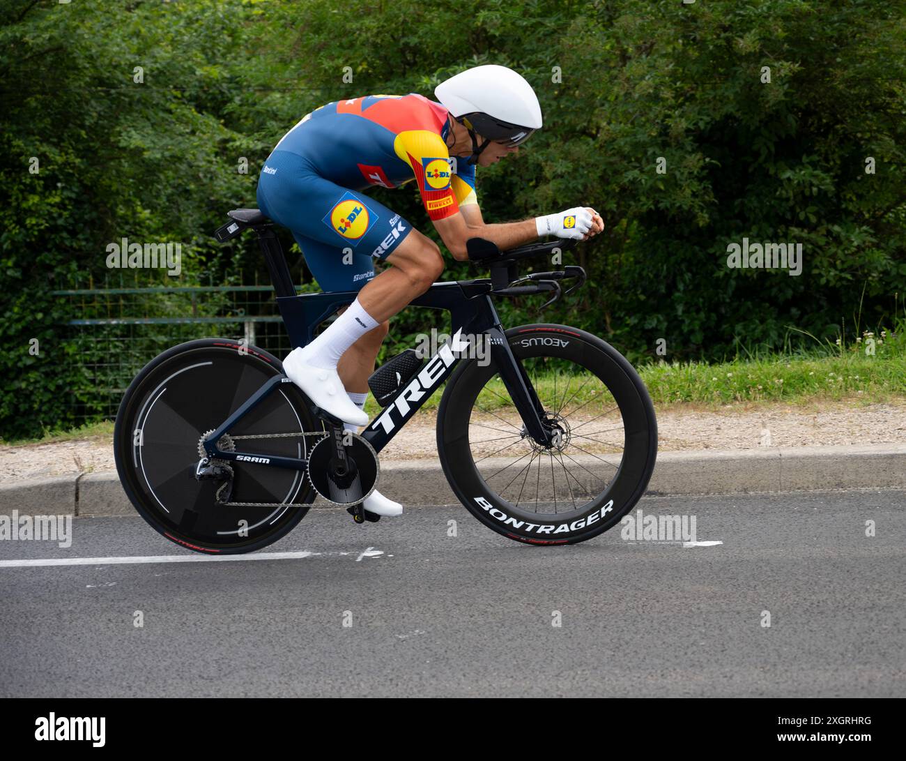 Carlos Verona, Lidl-Trek, 2024 Tour de france stage 7 timetrial from ...