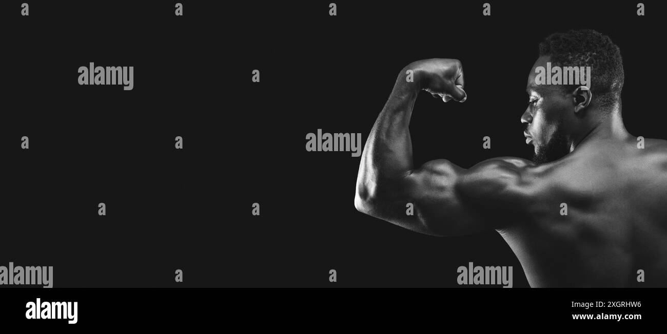 Flexed muscular arm Black and White Stock Photos & Images - Alamy