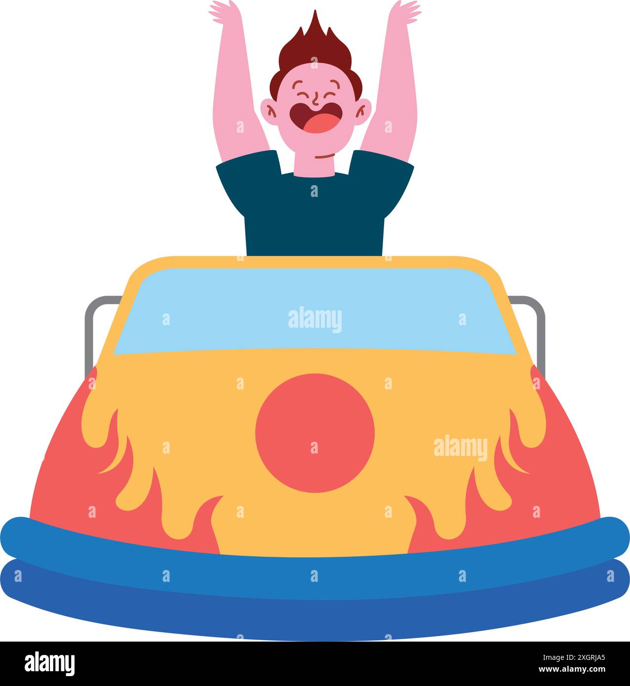 Man on roller coaster Stock Vector Images - Alamy