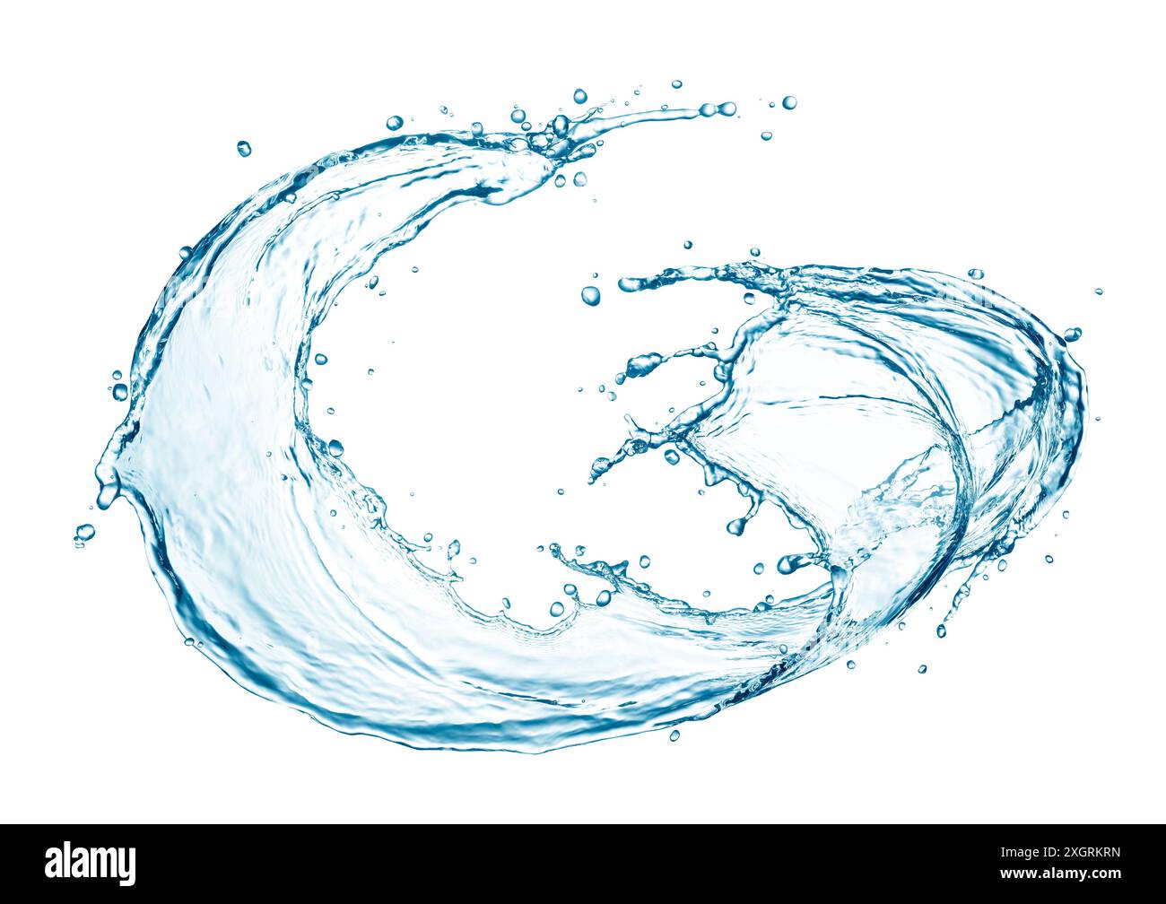 Twisted water splash isolated on white background Stock Photo - Alamy