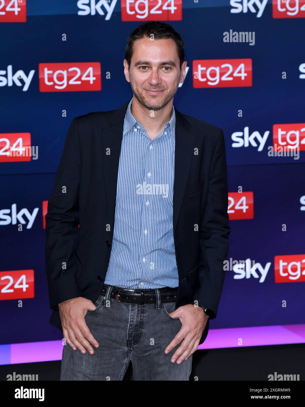 Milan, Italy, 10/07/2024, Sky TG24 Palimpsesti photocall - Alberto ...