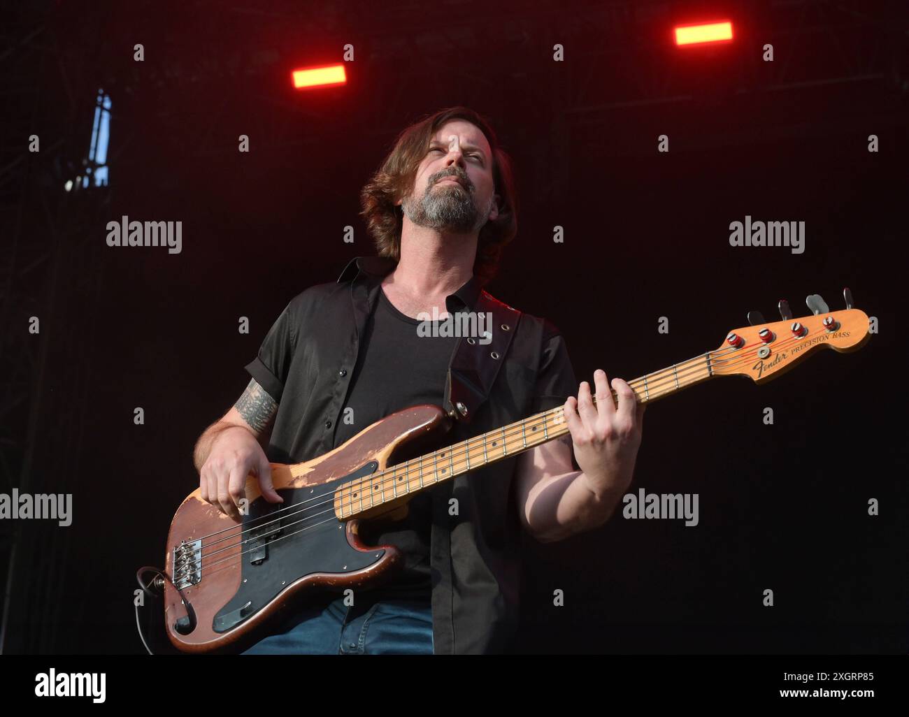 Auftritt der Rockformation ZZ-Top , auf Burg Clam im Bezirk Perg in ...