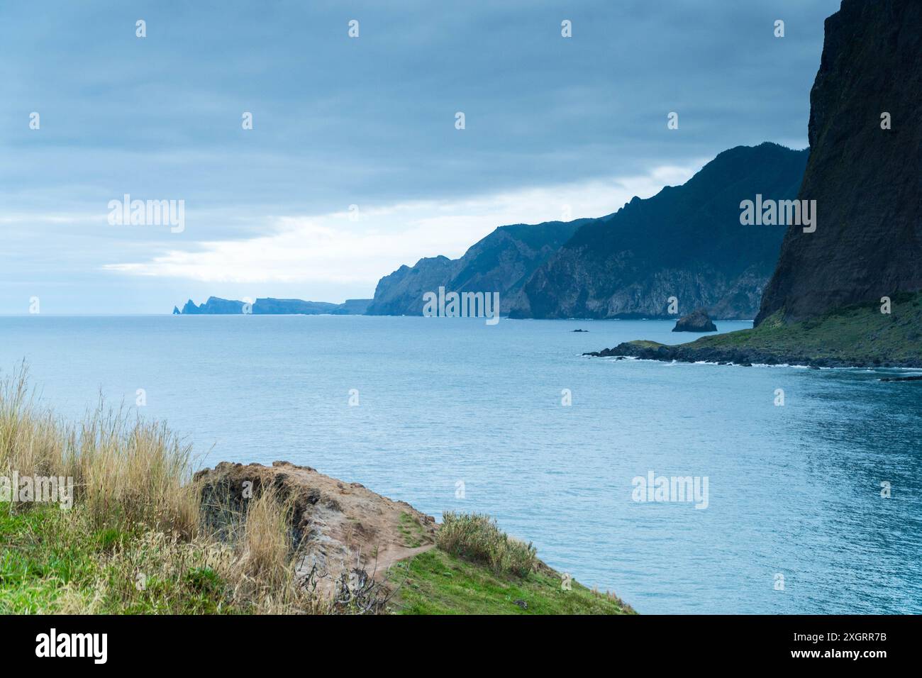 View from Miradouro do Guindaste towards ilhéu da pocarica, Northern ...