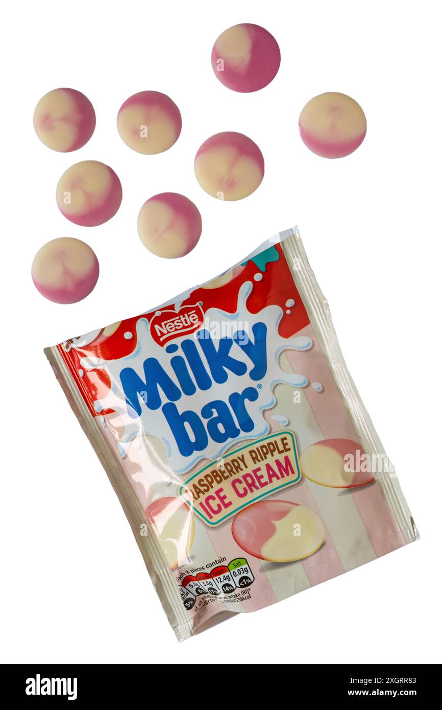 Pack of Milky Bar Raspberry Ripple Ice Cream chocolates sweets from ...