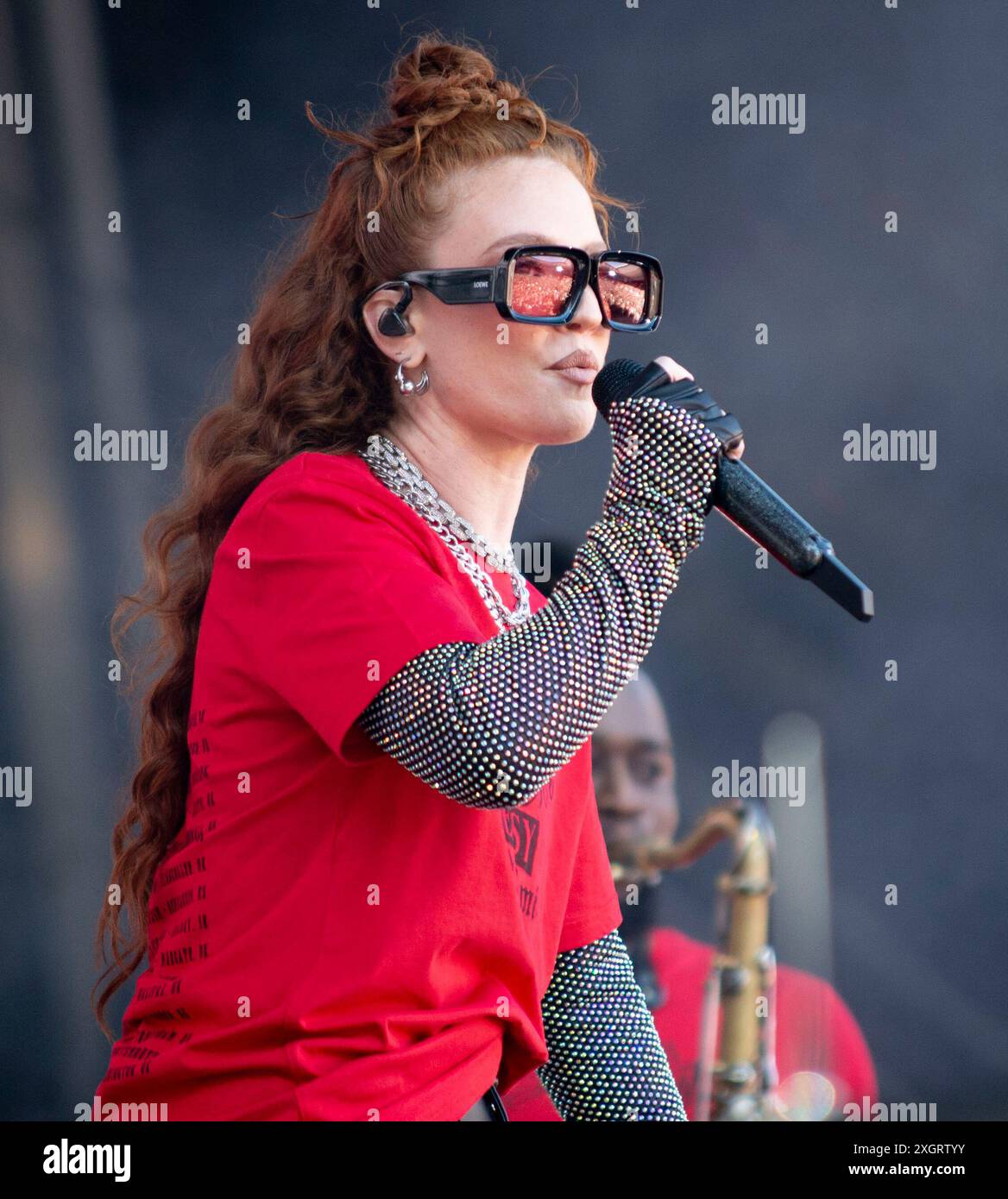 Jess Glynne preforming at the BS3 Live festival Ashton Gate Stadium ...