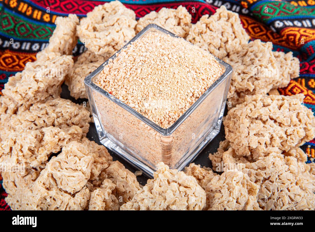 Traditional Anatolian chips (Turkish name is Tarhana). Pieces of the ...