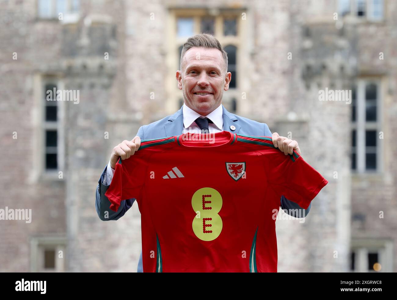 New Wales coach Craig Bellamy after a press conference at Hensol Castle ...
