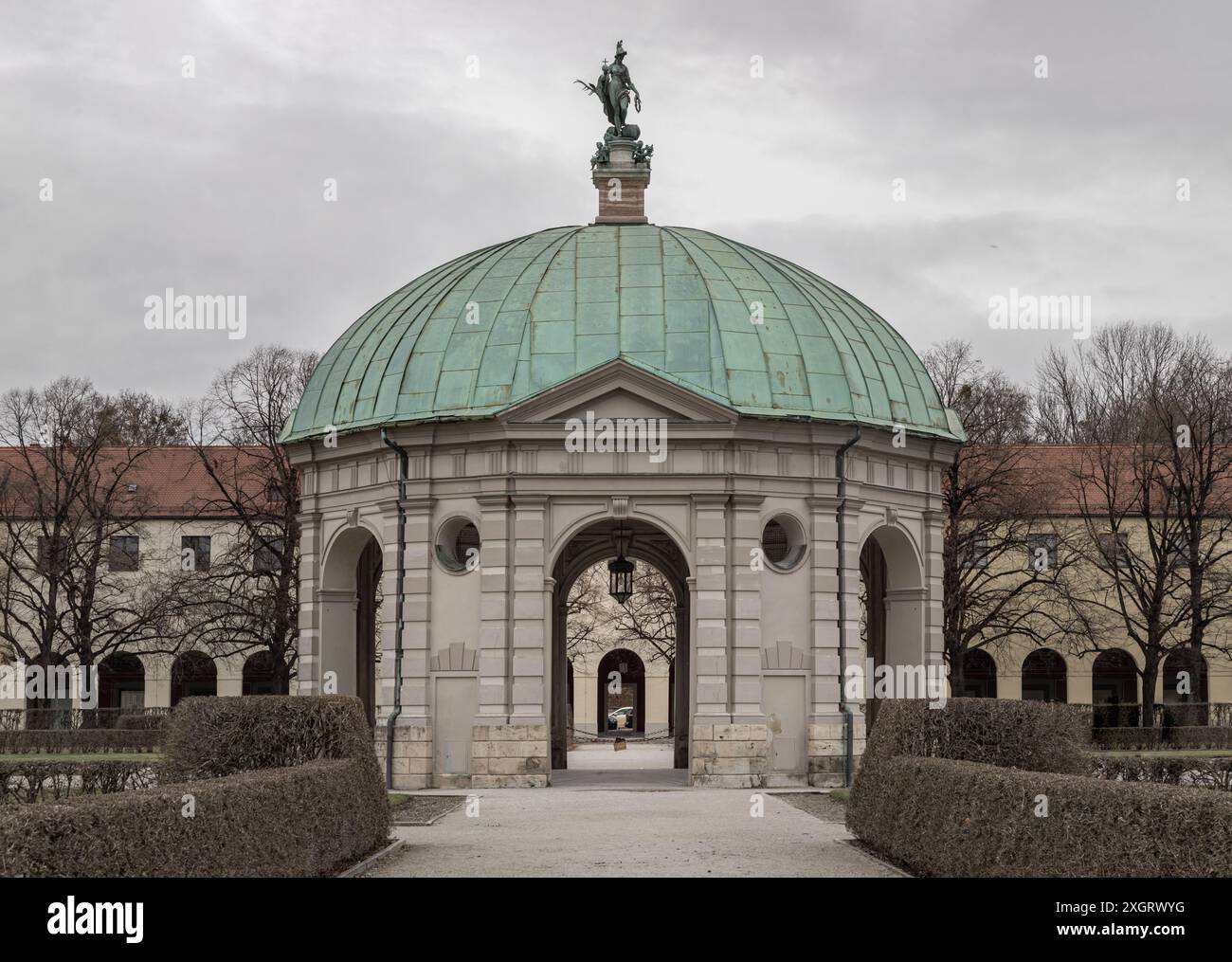 Munich, Germany - Dec 21, 2023 - View of The Diana Temple (Dianatempel ...