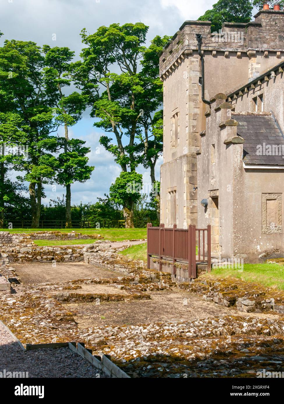 17th Century House at Birdoswald Roman Fort Gilsland, Brampton, Cumbria, England Stock Photo - Alamy