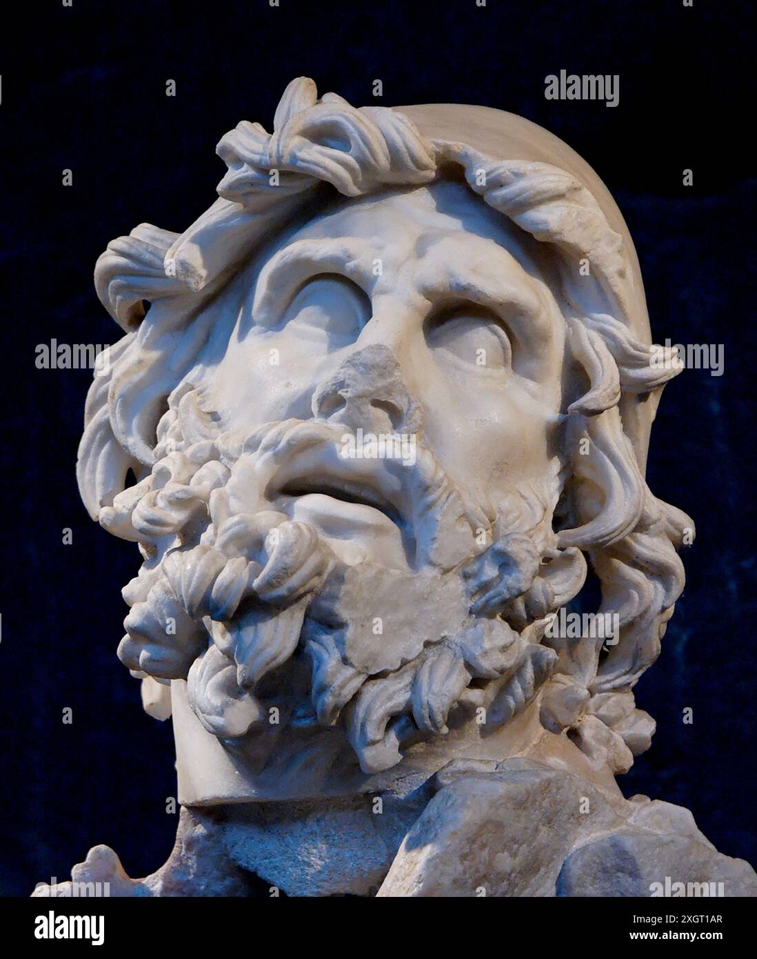Head of Odysseus from a sculptural group representing Odysseus blinding ...