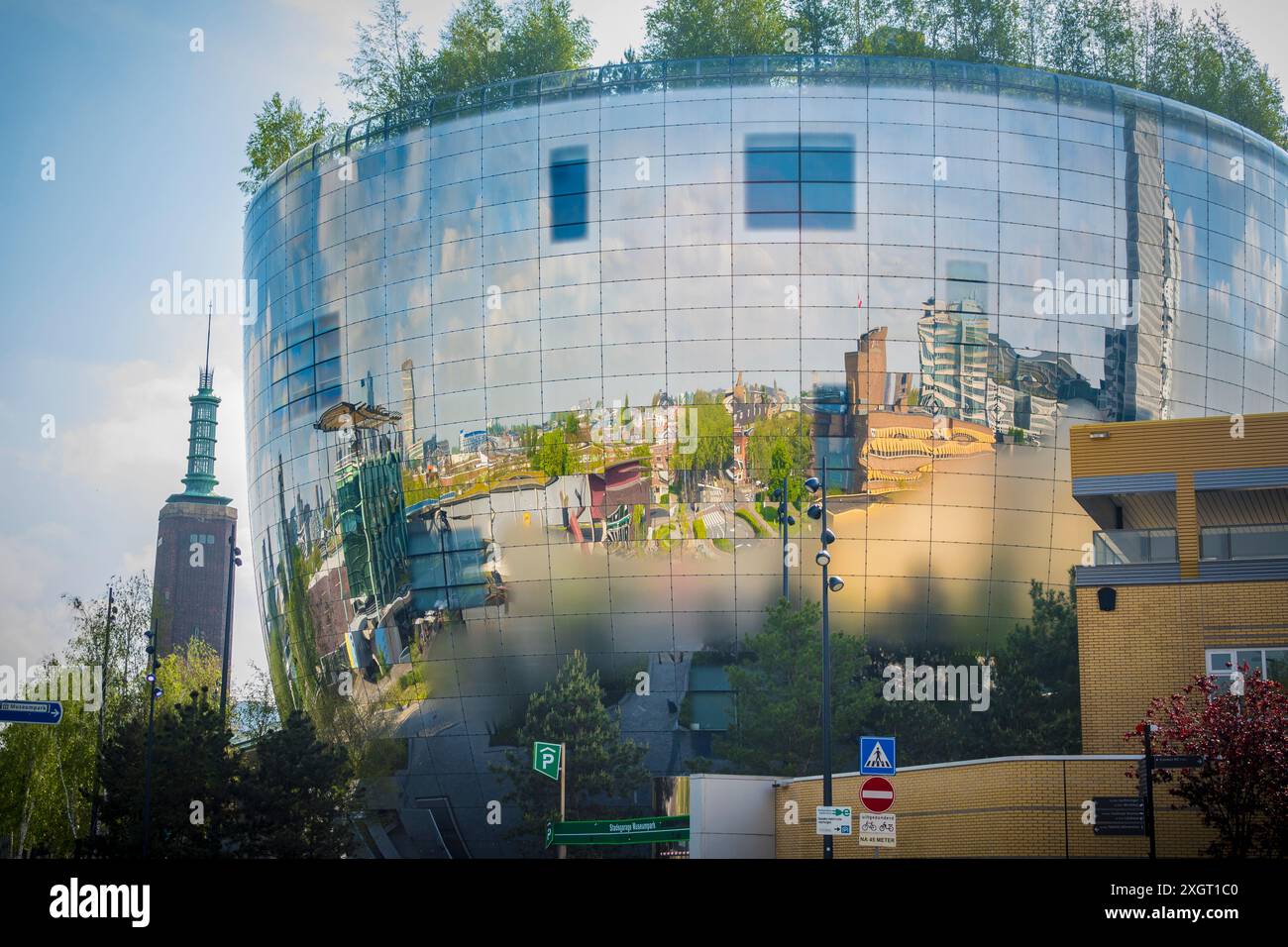 Rotterdam, Netherlands, May 9th 2024: View on the reflection of ...