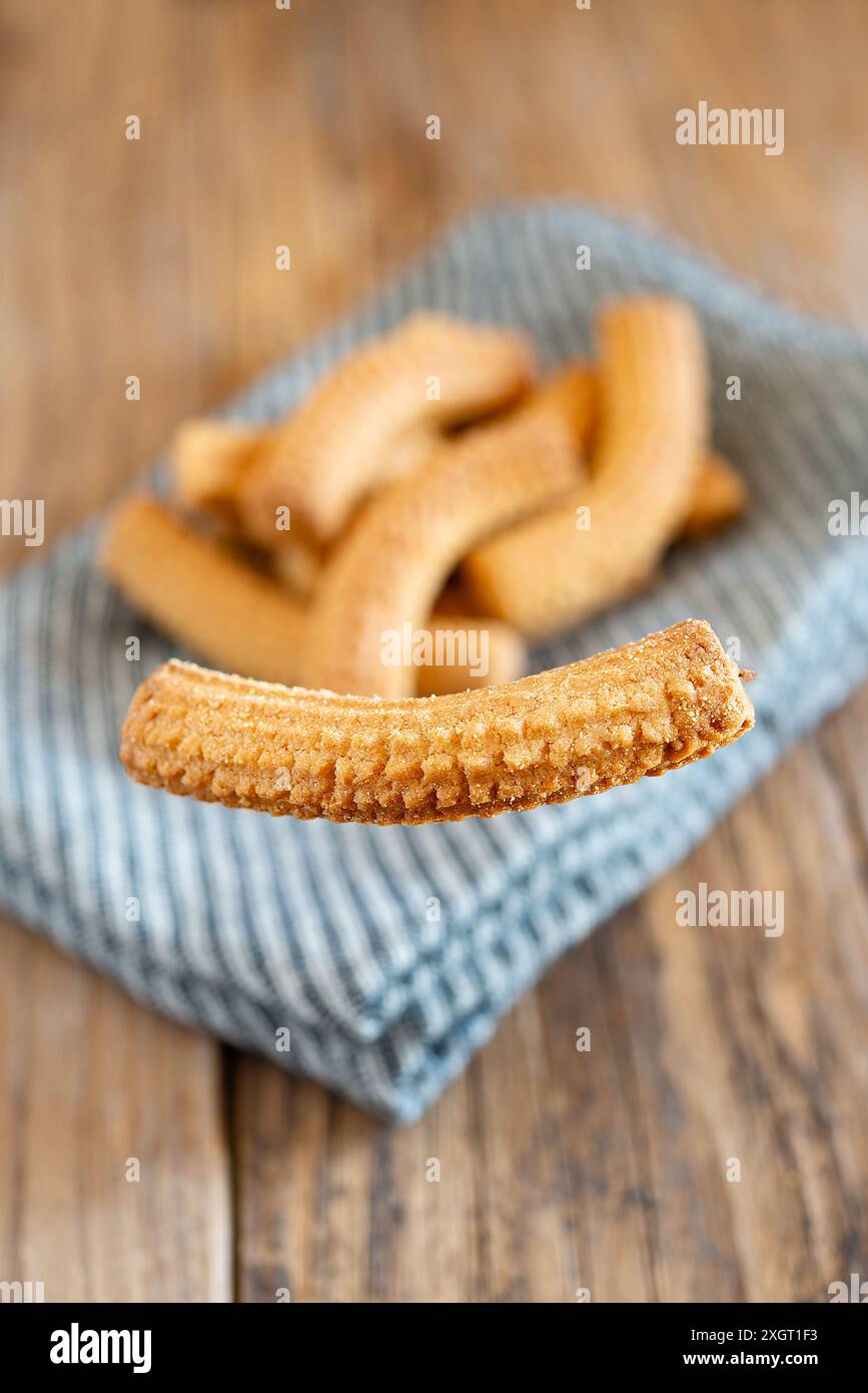 Italian biscuits from the ancient Krumiri pastry tradition, typical ...
