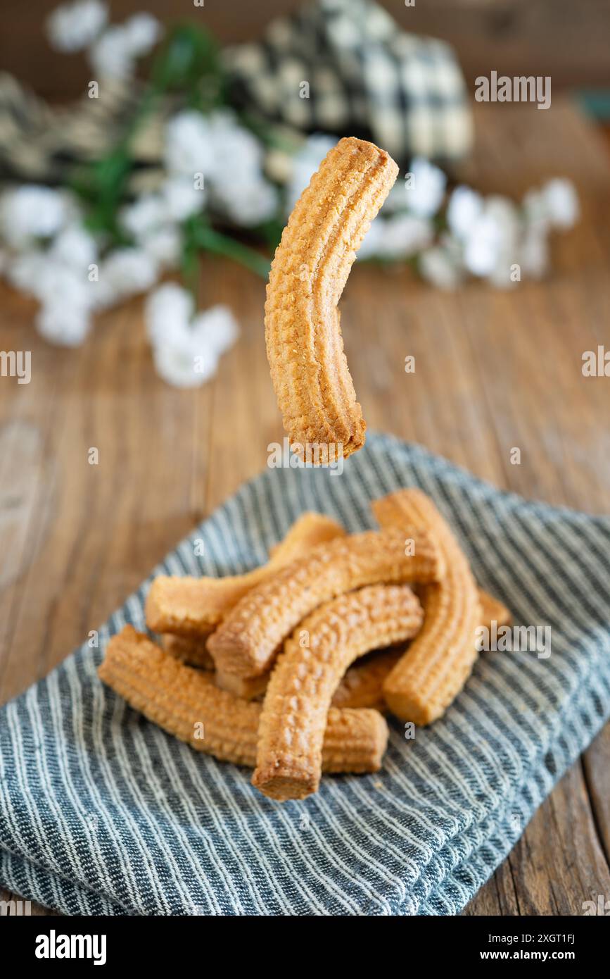 Italian biscuits from the ancient Krumiri pastry tradition, typical ...