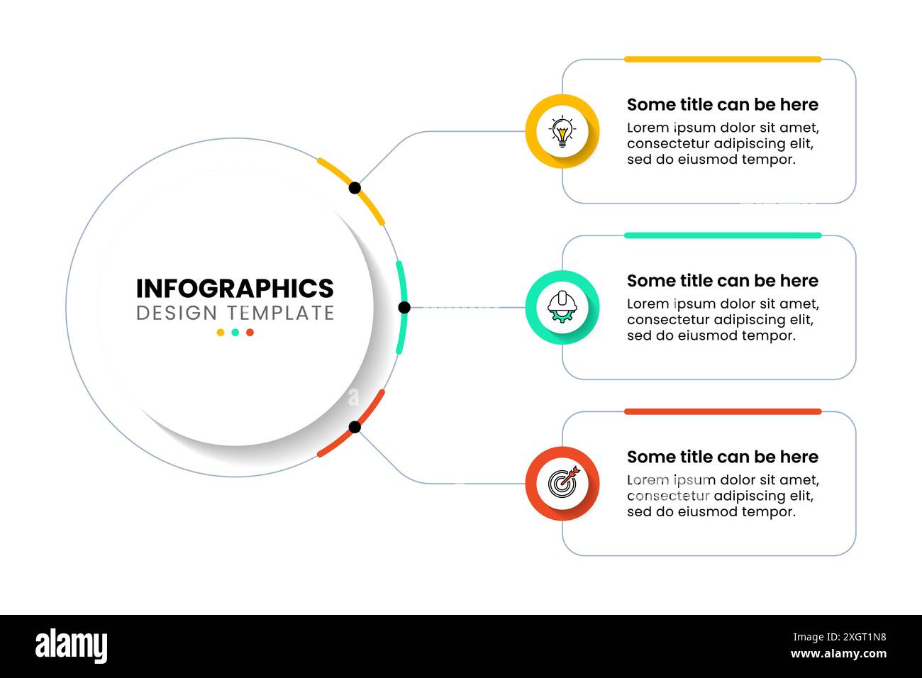 Infographic 3 part circle hi-res stock photography and images - Alamy