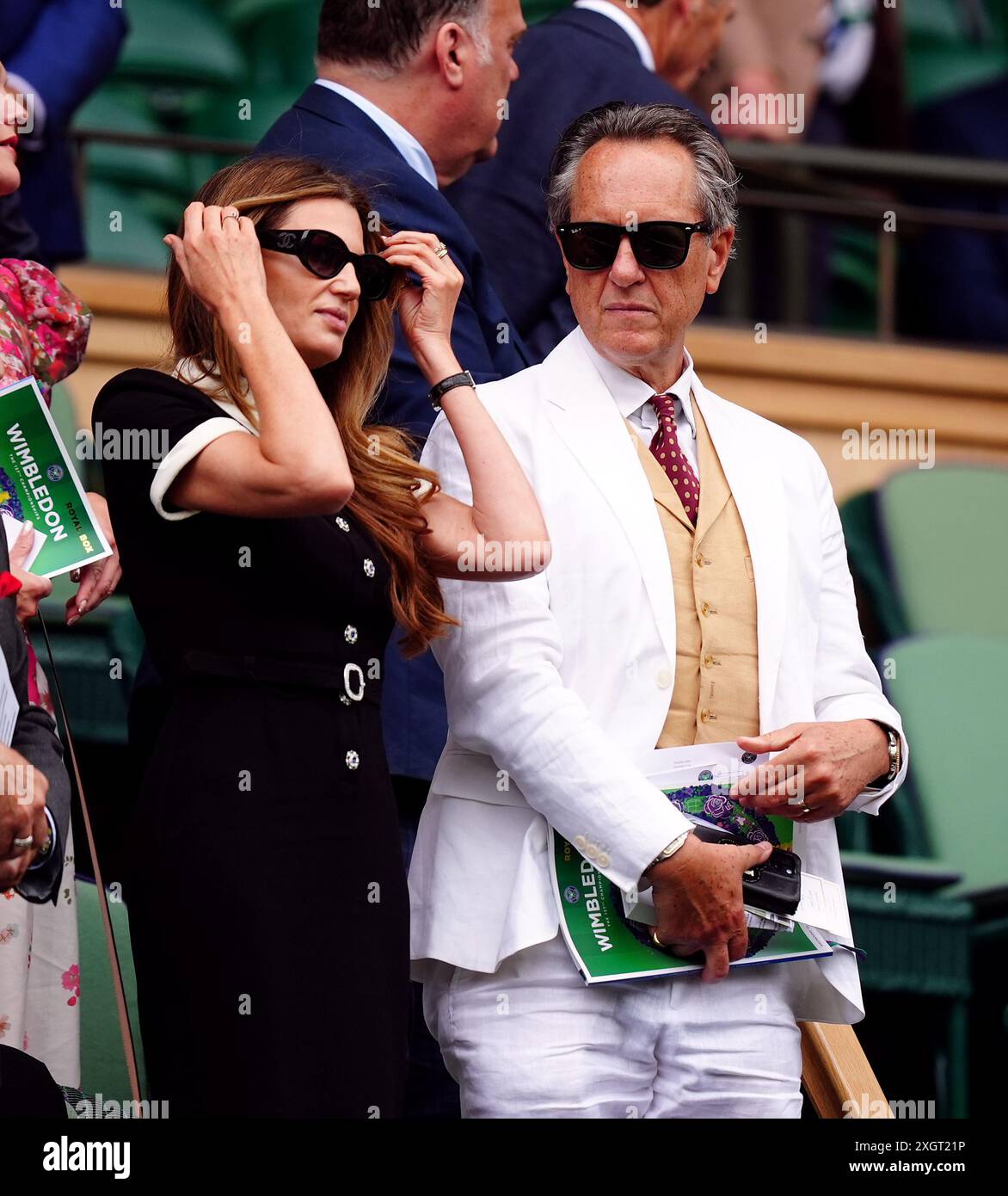 Richard E. Grant and Jemima Khan in the royal box on day ten of the ...