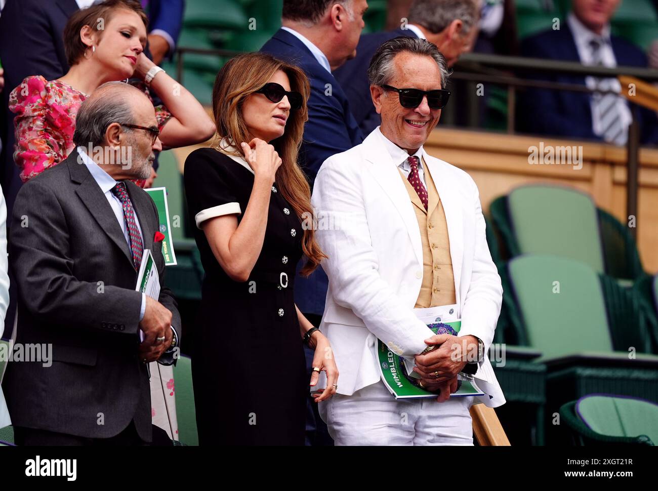 Richard E. Grant and Jemima Khan in the royal box on day ten of the ...