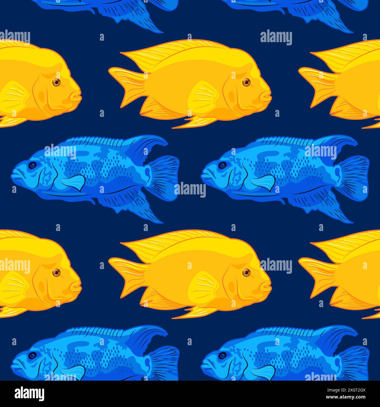 Family swimming with fish Stock Vector Images - Alamy