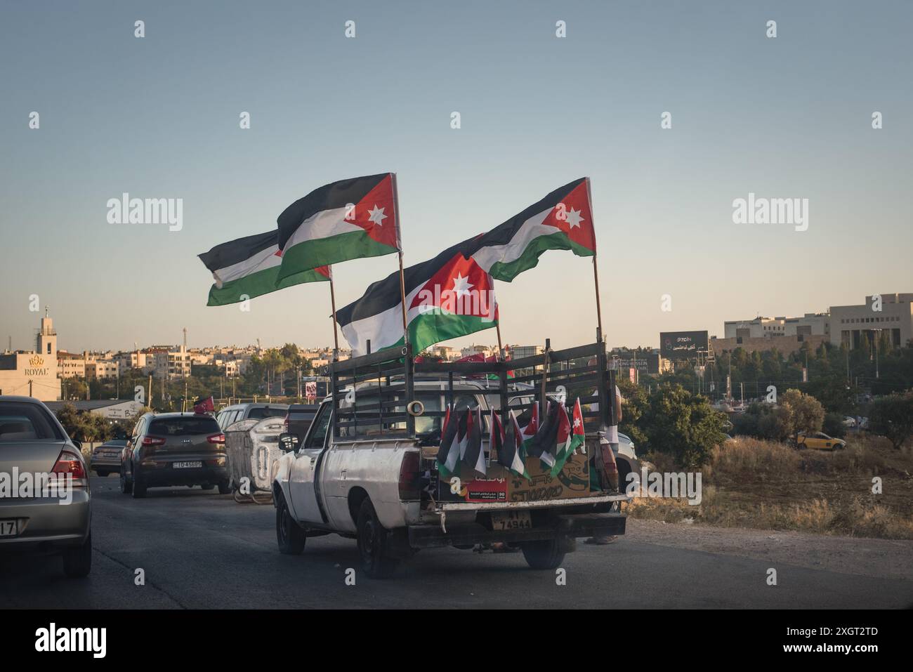 Amman, Jordan - June 9, 2024: Jordanian celebration of King Abdullah's ...